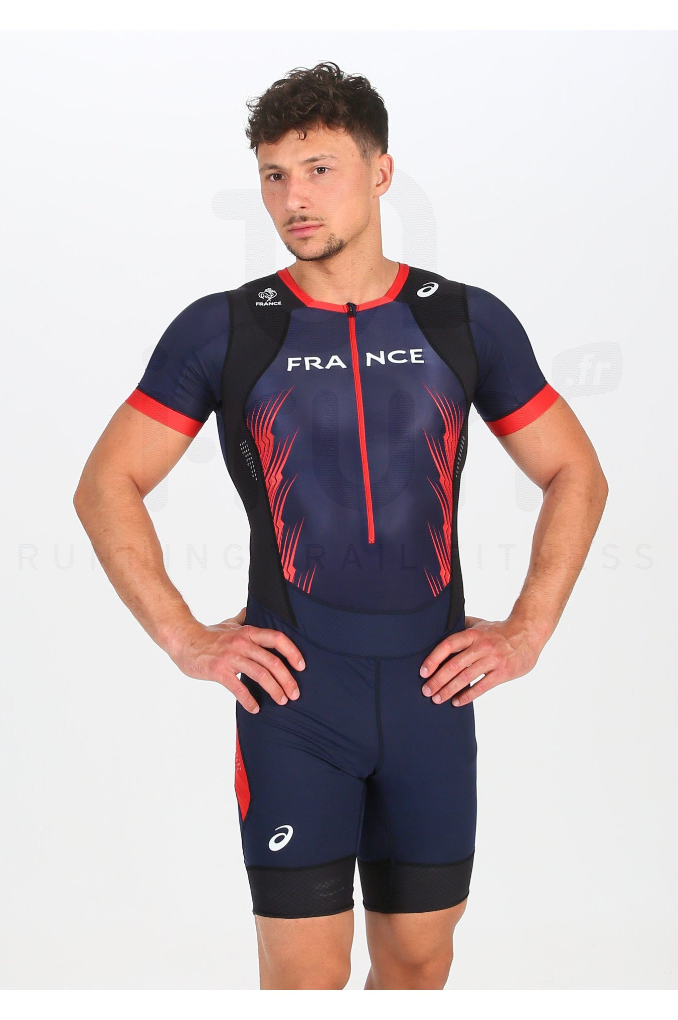 Asics Sprint Suit Rio Équipe de France M homme pas cher