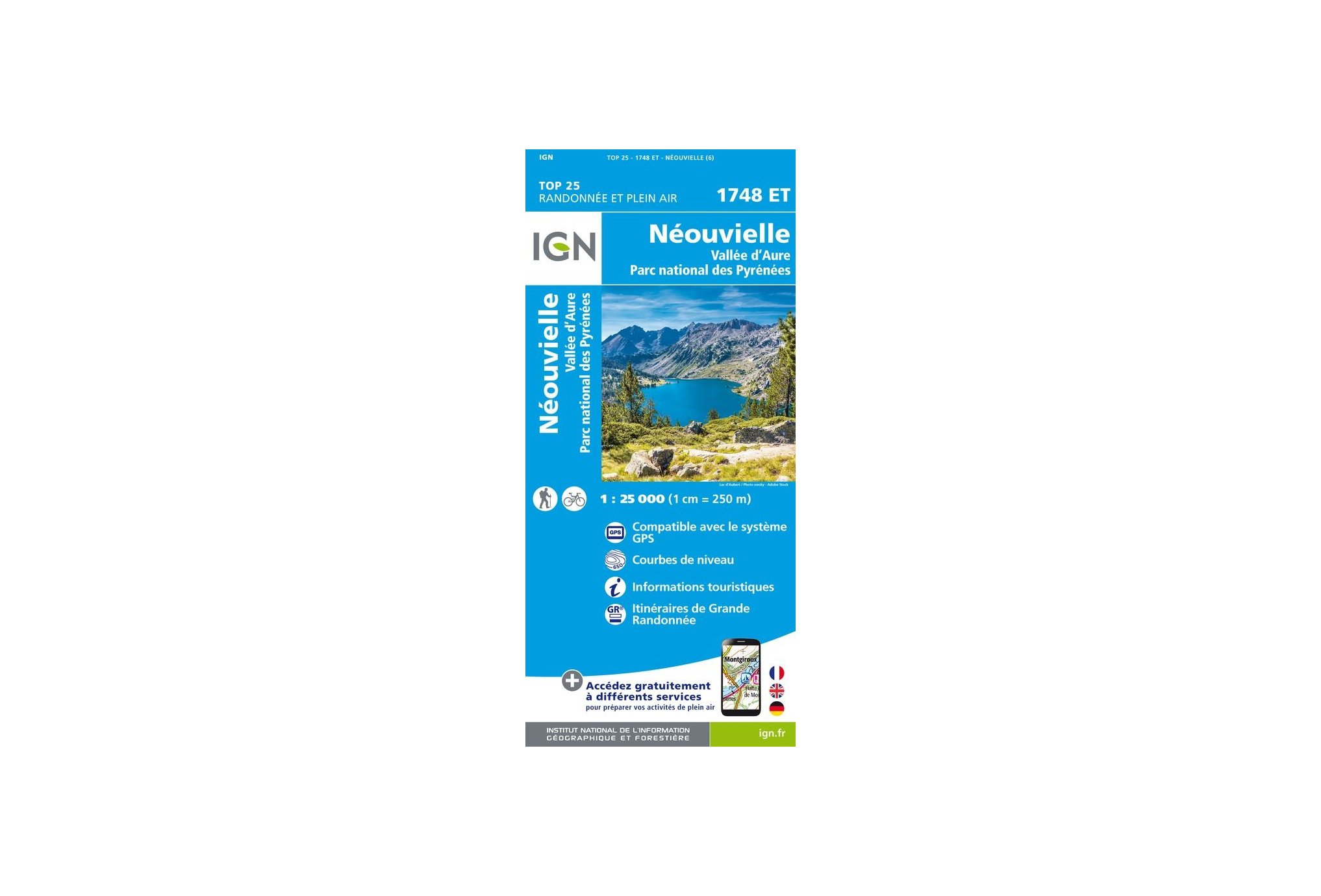 Carte IGN N?ouvielle-Vall?e D'aure 1748ET | Sports accessories Map ...